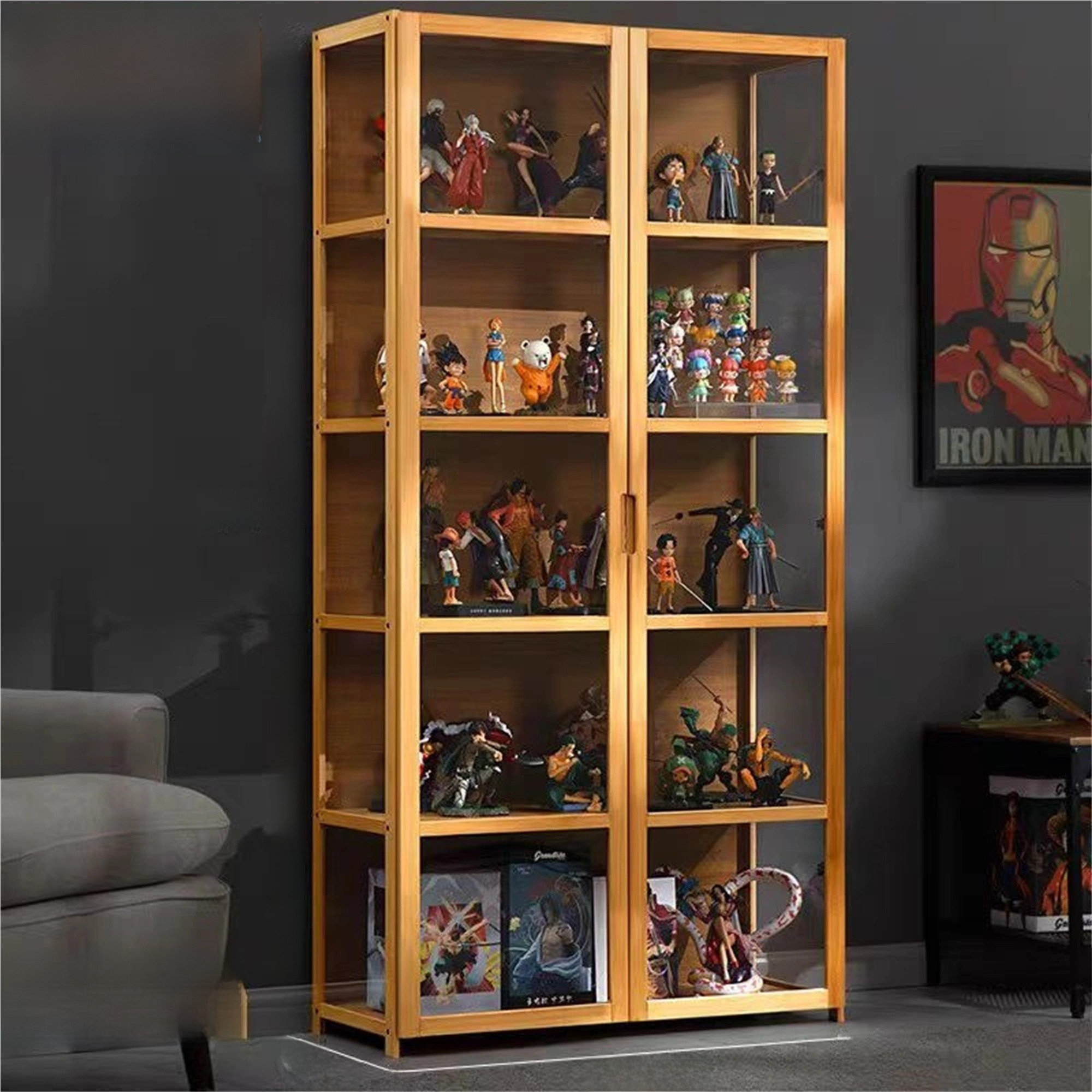 HANSHENGDIANZI [Multi-Tier Acrylic Display Storage System]Solid Bamboo ...